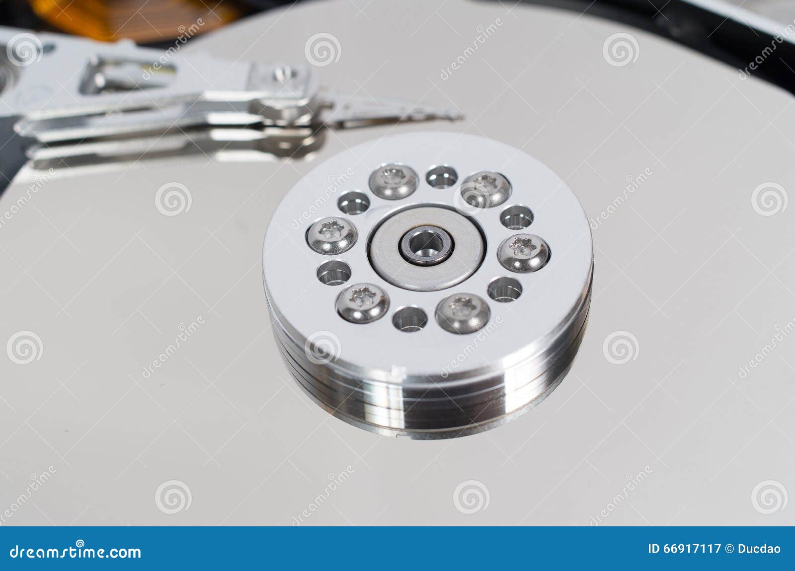 Close Up View of Modern Hard Drive Platters Stock Image - Image of ...