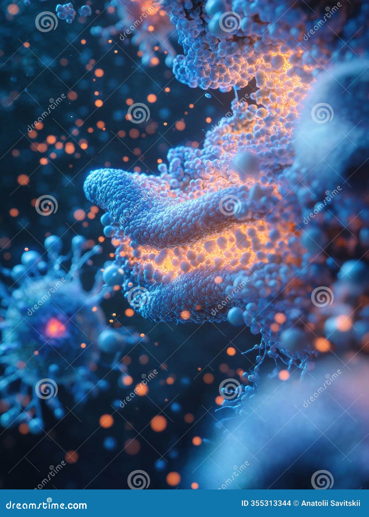 Close Up View of Molecular Interactions Showcasing the Complexity of ...