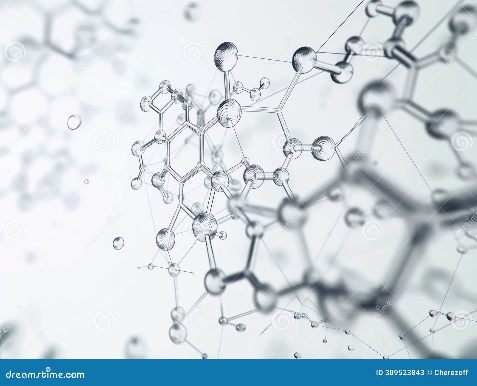 Molecular Symphony: the Essence of Science Stock Image - Image of ...