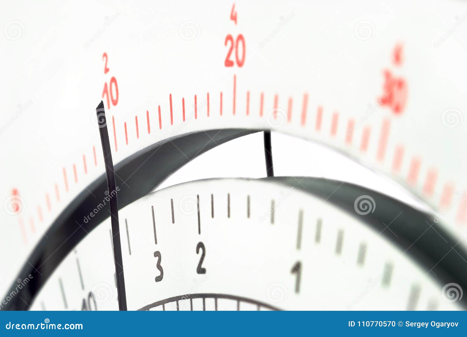 Analog Measure Tool Multimeter Scale with Pointer Stock Photo - Image ...