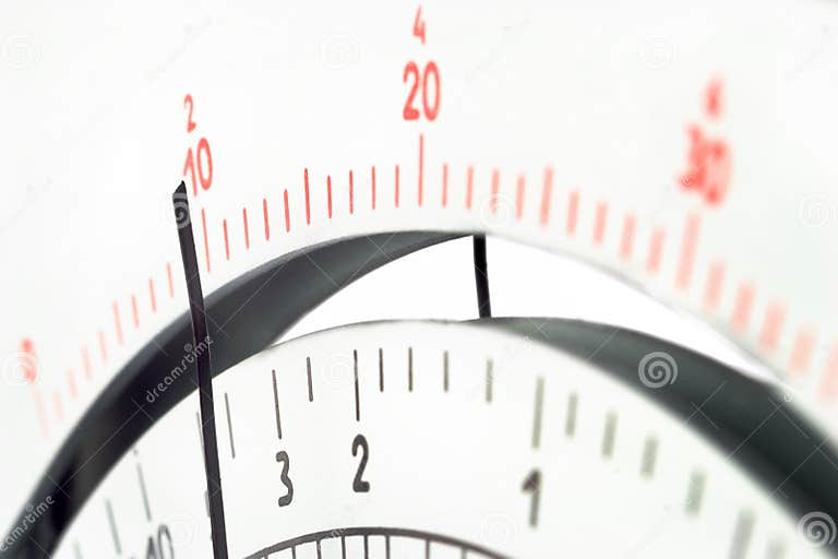 Analog Measure Tool Multimeter Scale with Pointer Stock Photo - Image ...