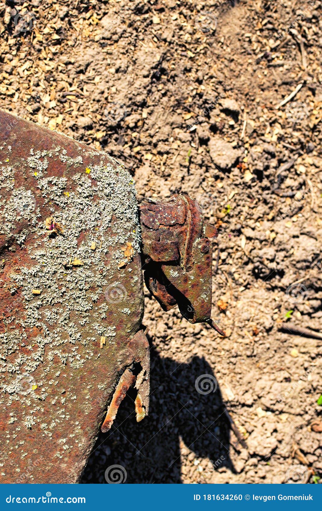 Close-up View of Narrow Neck of Old Smashed Rusty Jerrican. Old Rusty ...