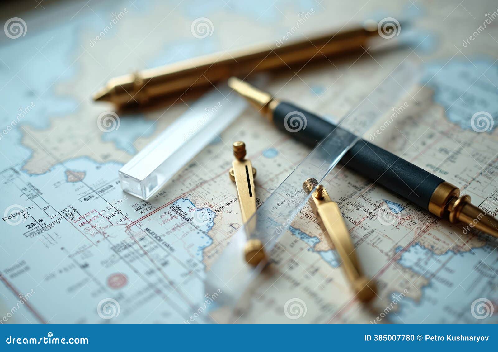 Divider And Ruler On Architectural Plan Stock Photo | CartoonDealer.com ...