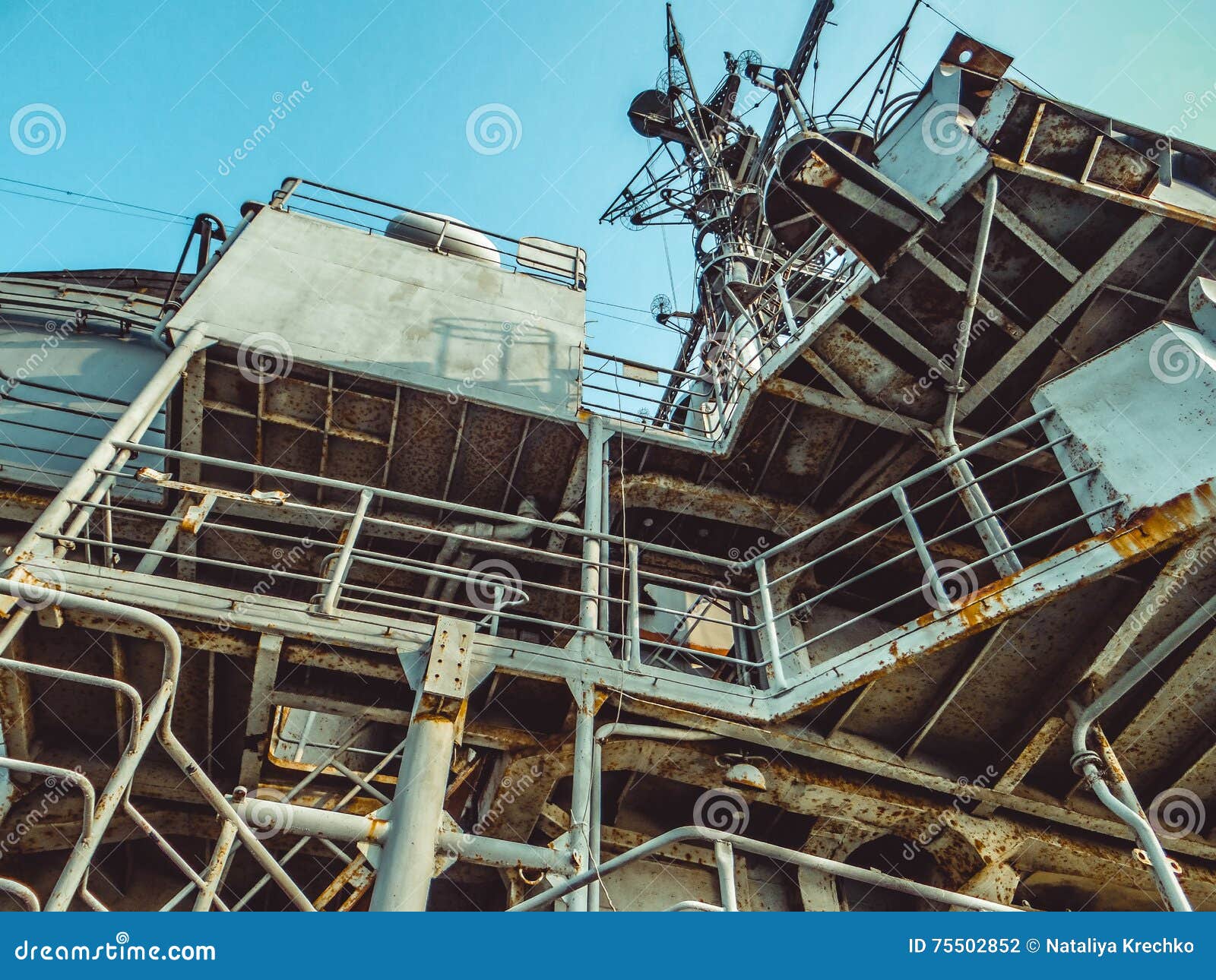 Close-up View of Naval Ship Stock Photo - Image of action, blue: 75502852