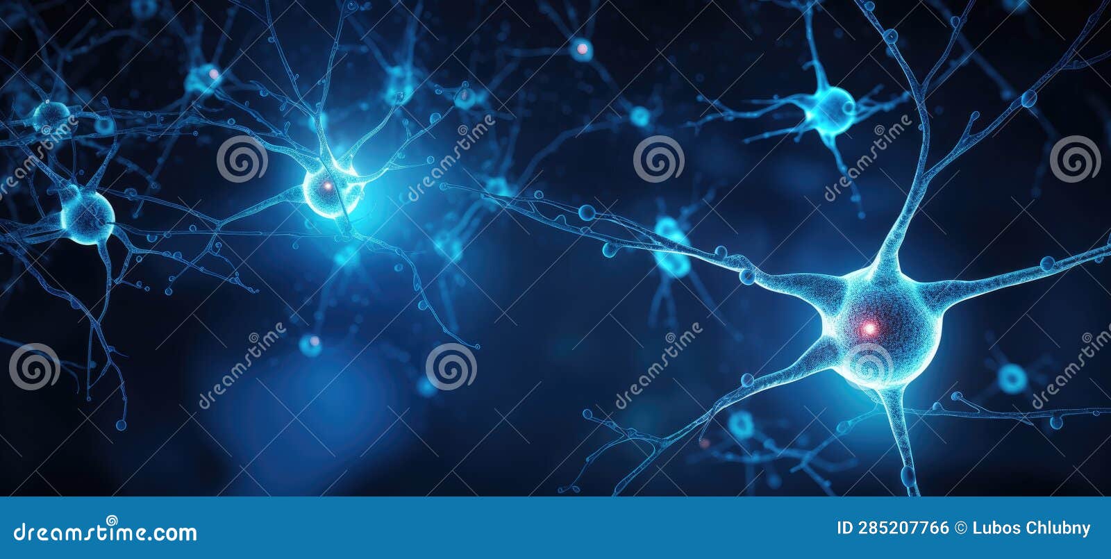Close Up View of Neuron Cells Transmitting a Signal. Generative AI ...