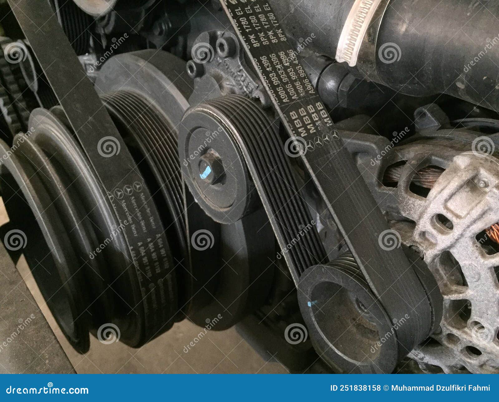 Close Up View on New Bus Engine Components, Parts and Elements Stock ...