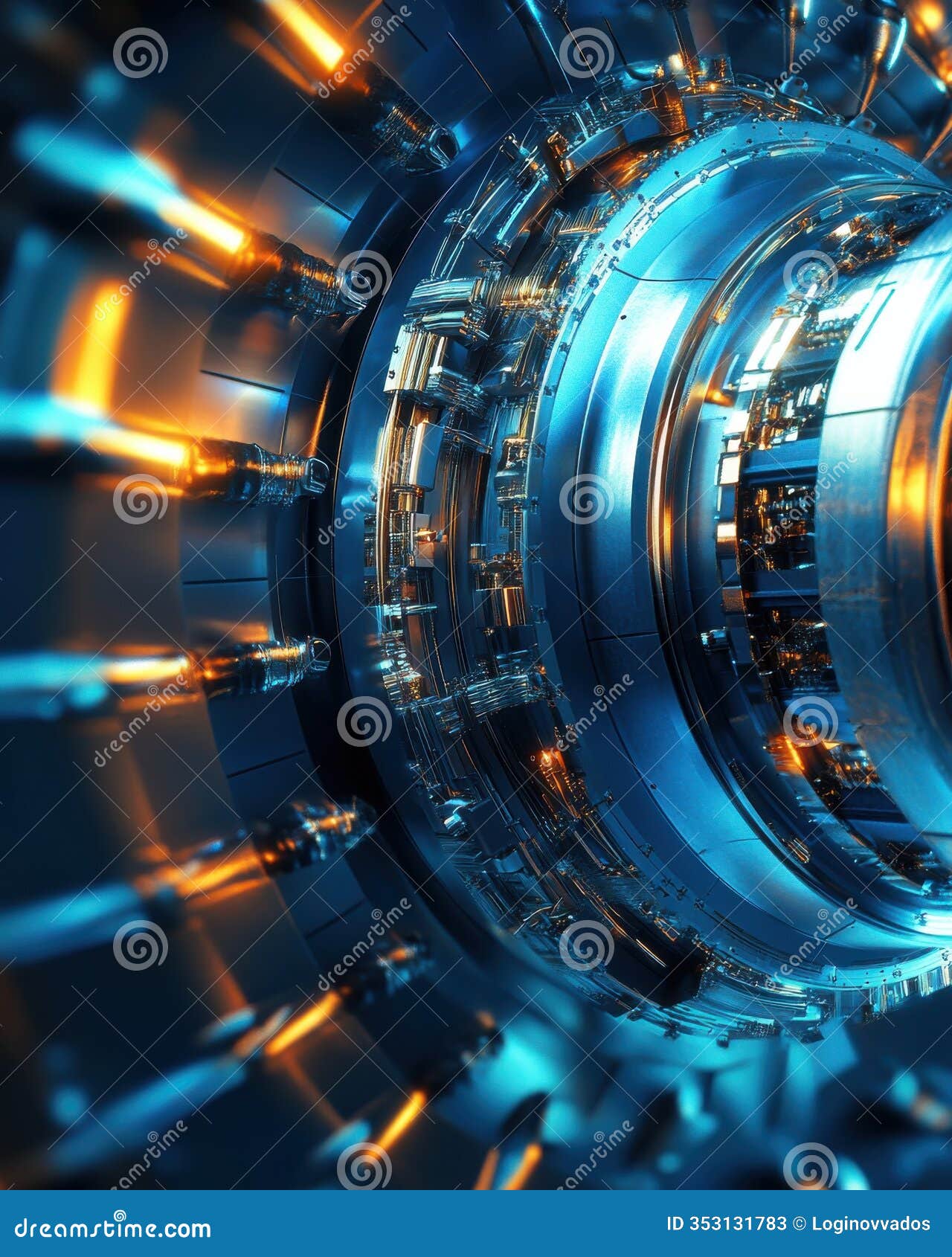 Close-up View of a Nuclear Reactor Core Showcasing Intricate Design and ...