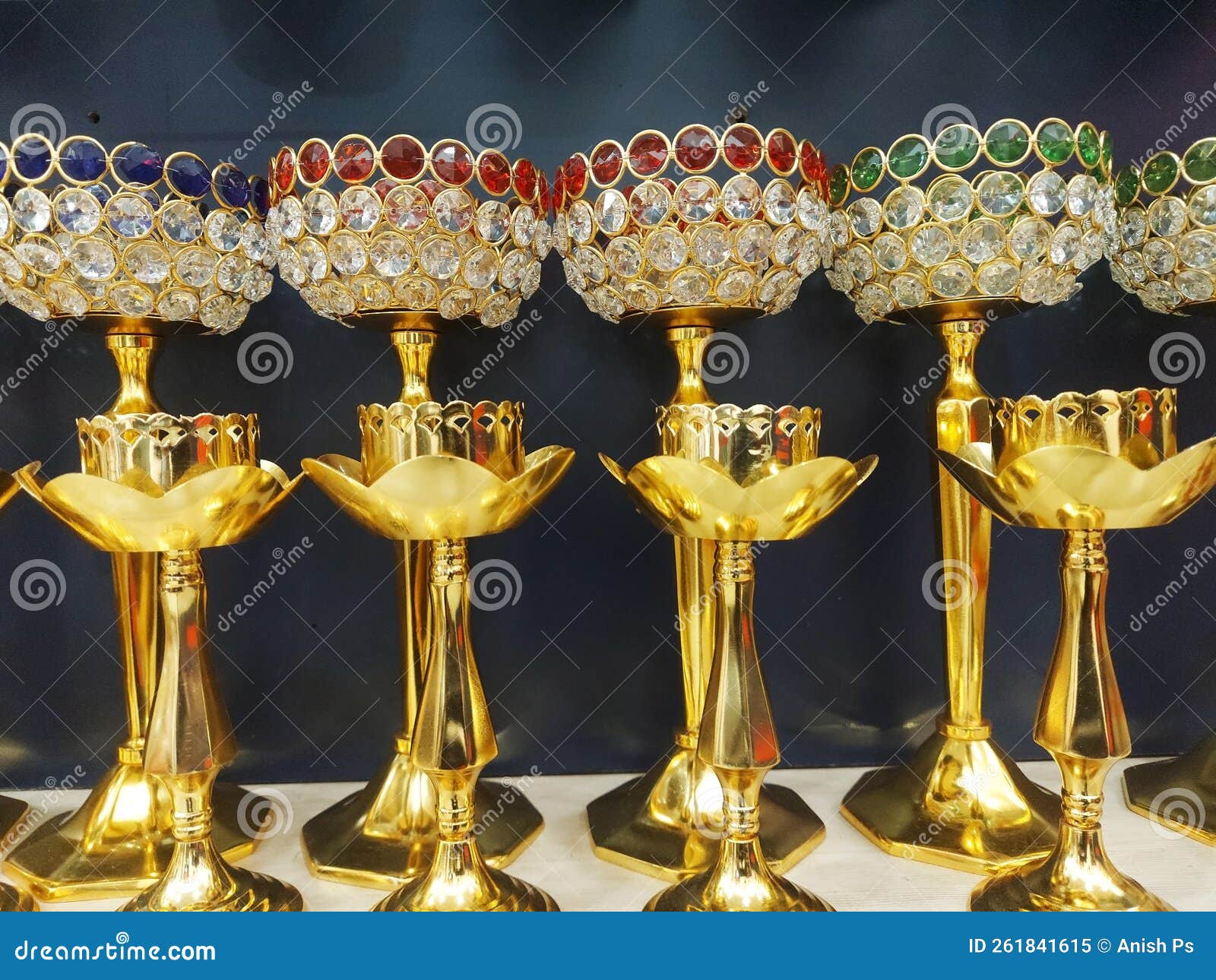 Close Up View of a Number of Catholic Colourful Chalise Stock Image ...