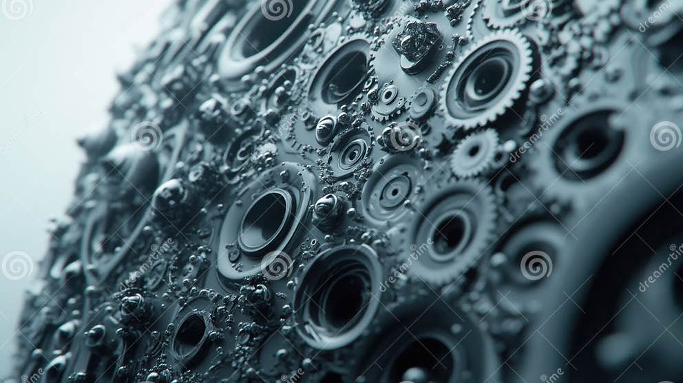 Intricate Mechanical Gears and Cogs Form a Mesmerizing Abstract Pattern ...
