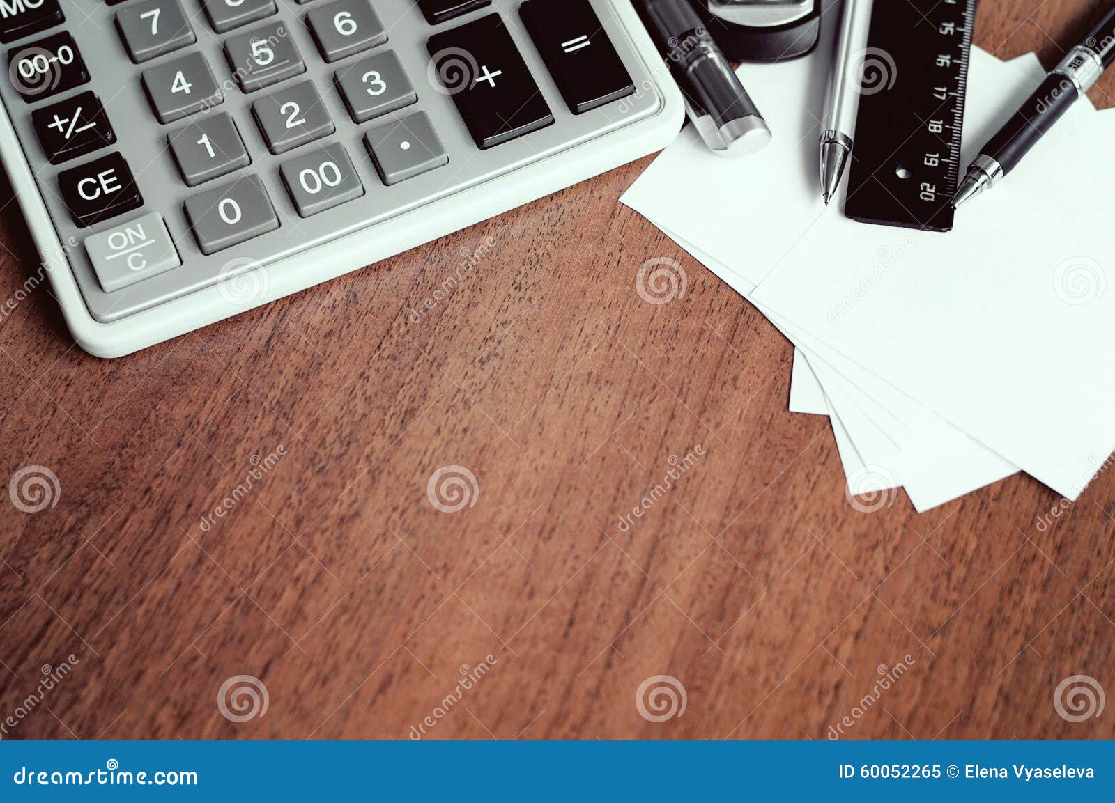 Close Up View of the Office Tools on Stock Image - Image of calculator ...