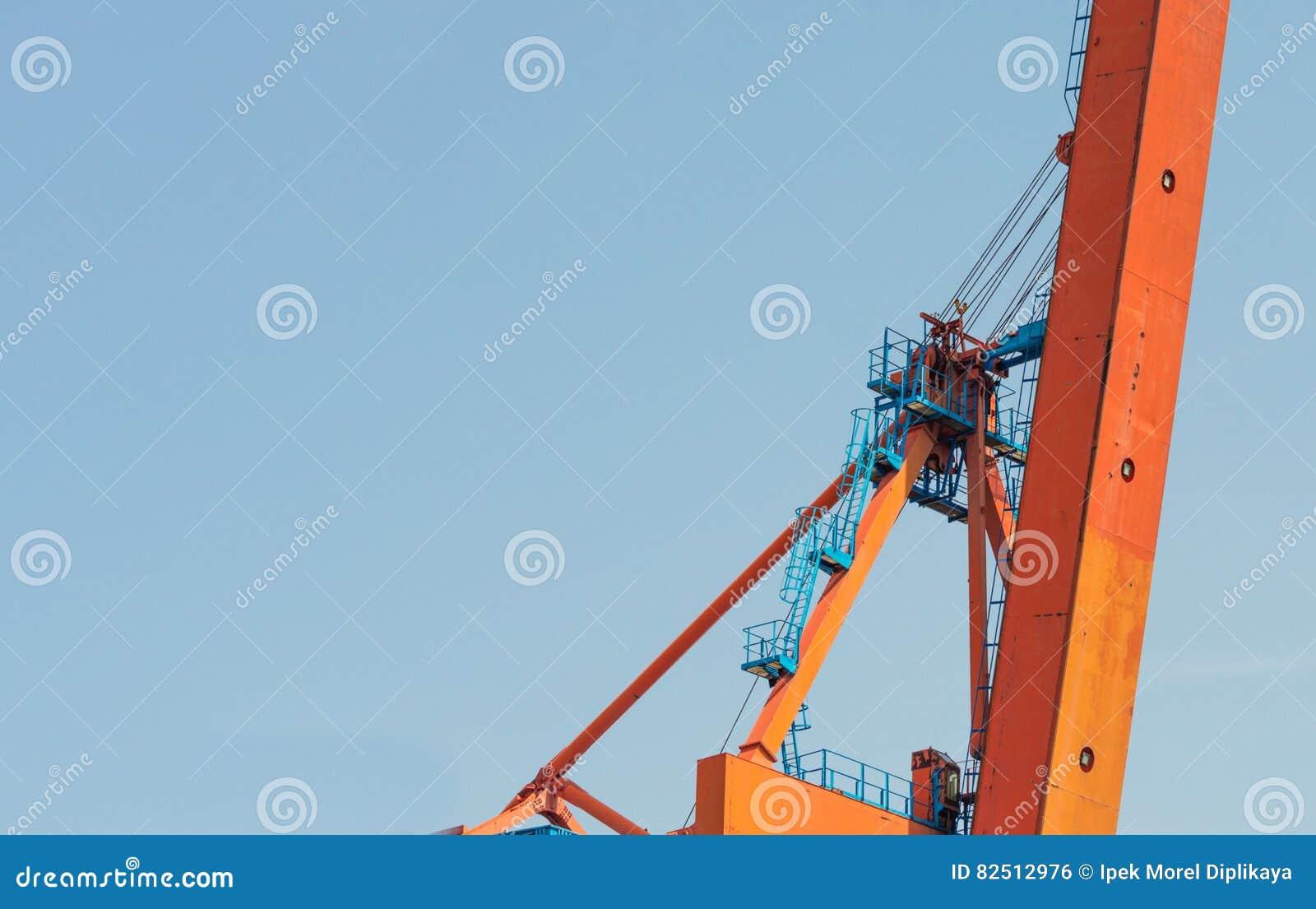 Close Up View of an Overhead Port Crane Stock Photo - Image of shipyard ...