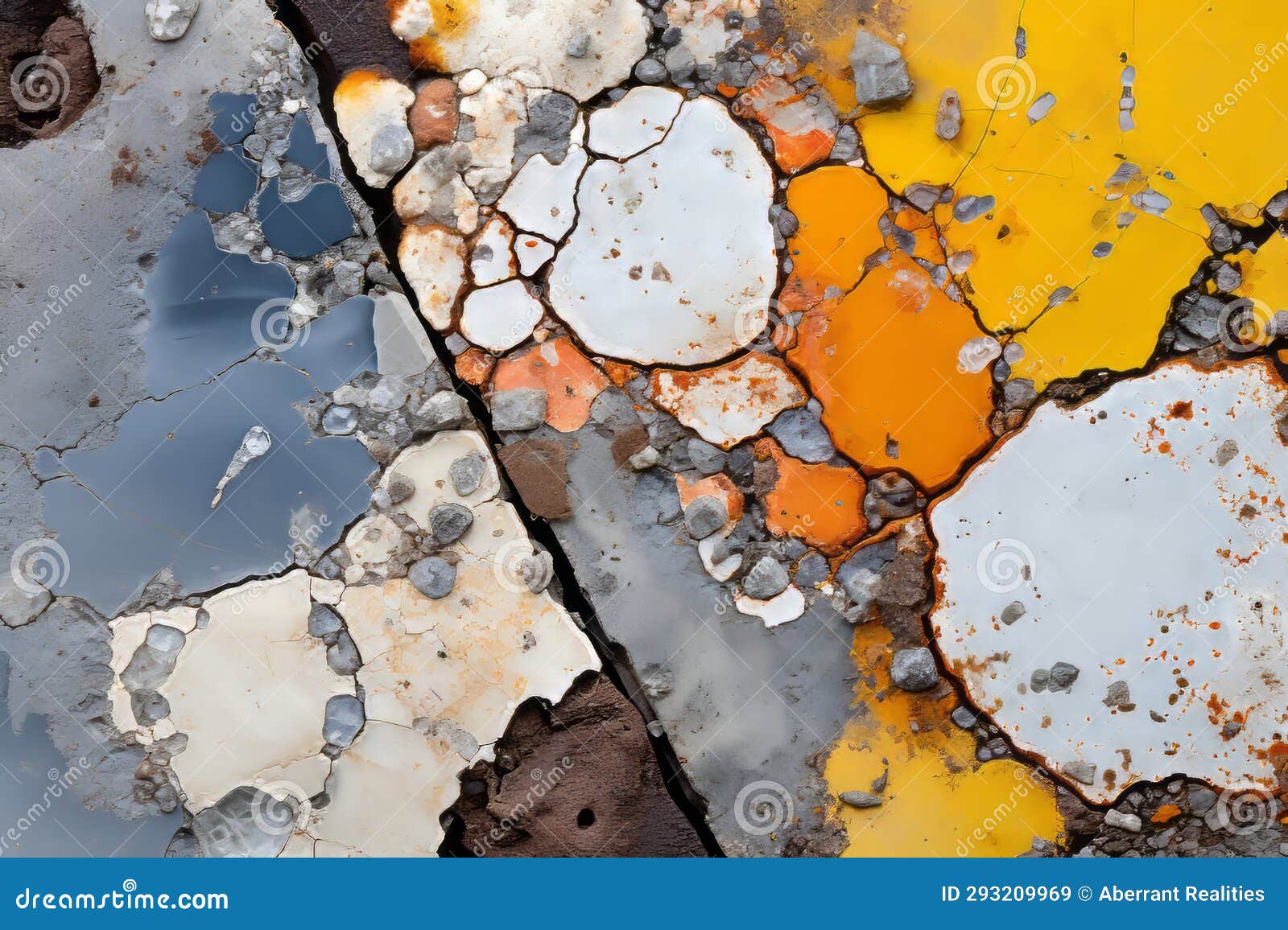 A Close Up View of the Paint on the Side of a Building Stock ...