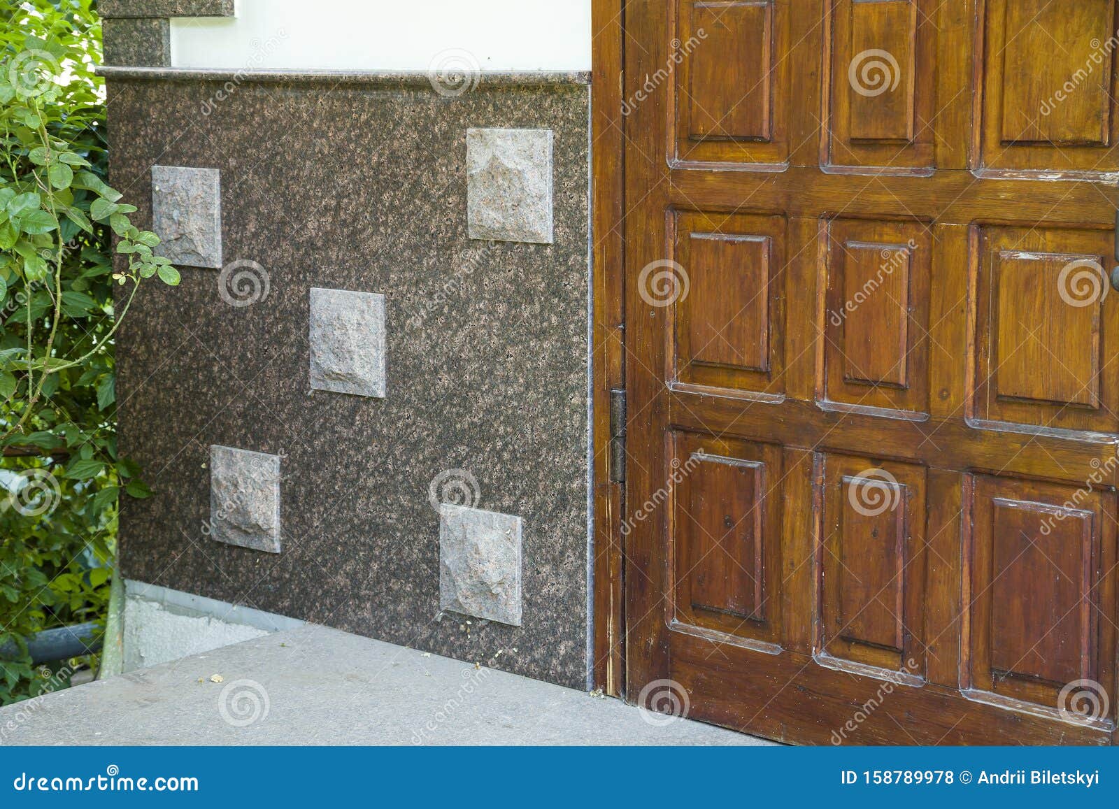 Close Up View of Part of a Building Facade with the Surface of Granite ...