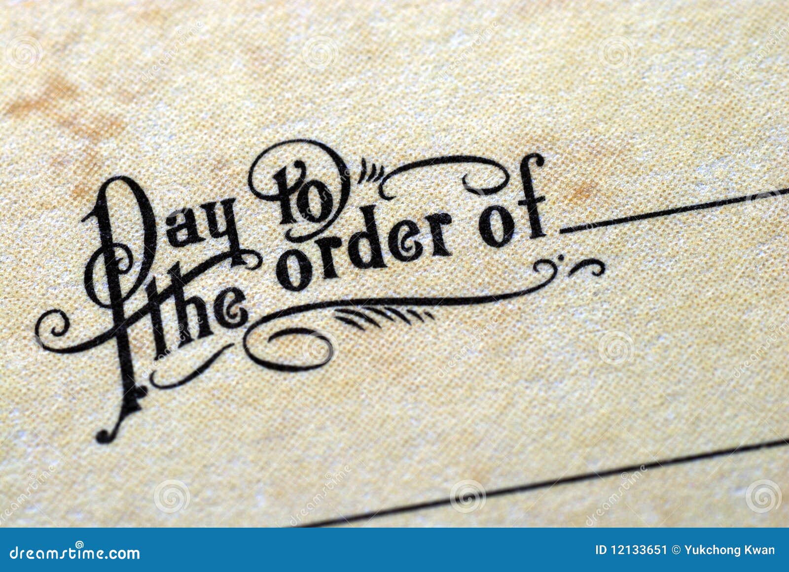 Close-up View of â€œPay To the Order Ofâ€ Stock Image - Image of check ...