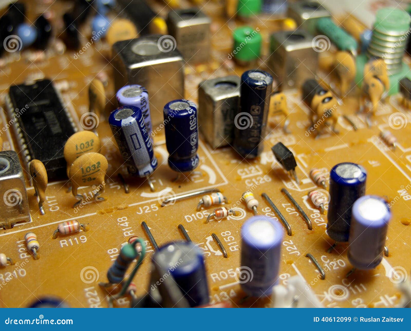 Close-up view of pcb tv stock image. Image of photographs - 40612099