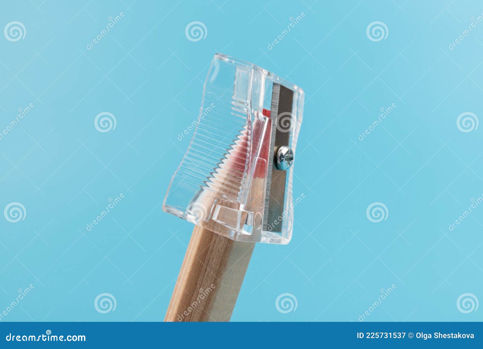 Close Up View of a Pencil Being Sharpened in a Transparent Pencil ...