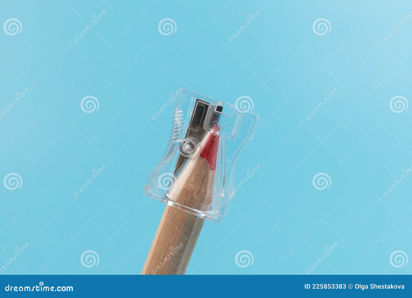 Close Up View of a Pencil Being Sharpened in a Transparent Pencil ...