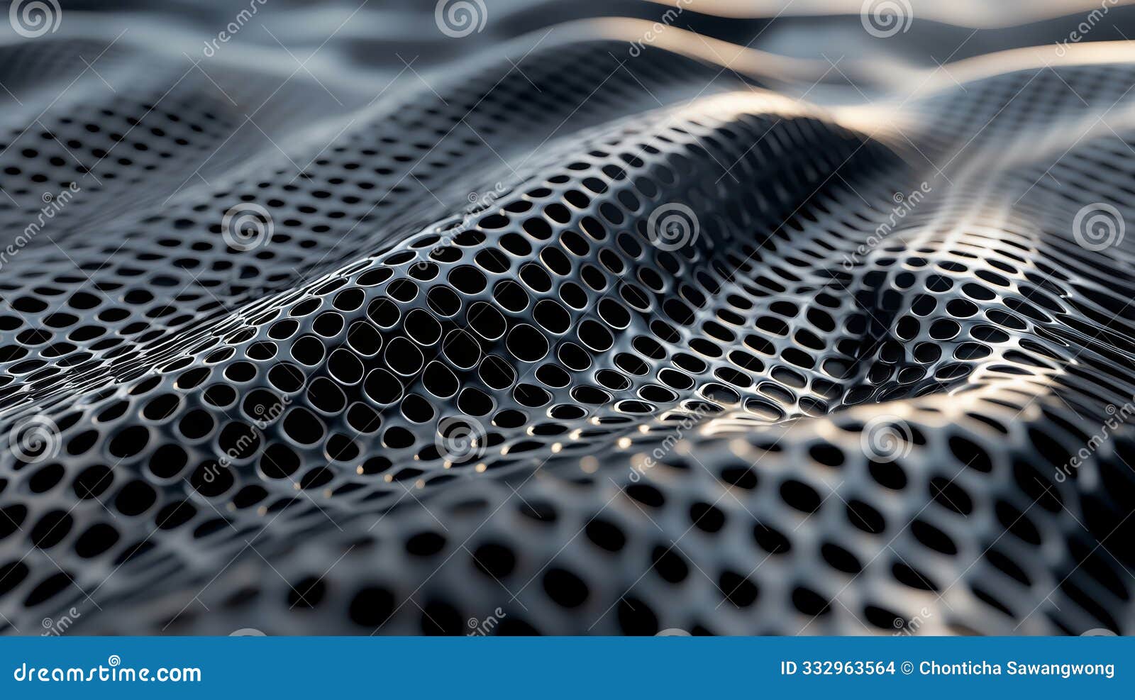 Close-up View of Perforated Metal Surface, Showcasing Textures and ...