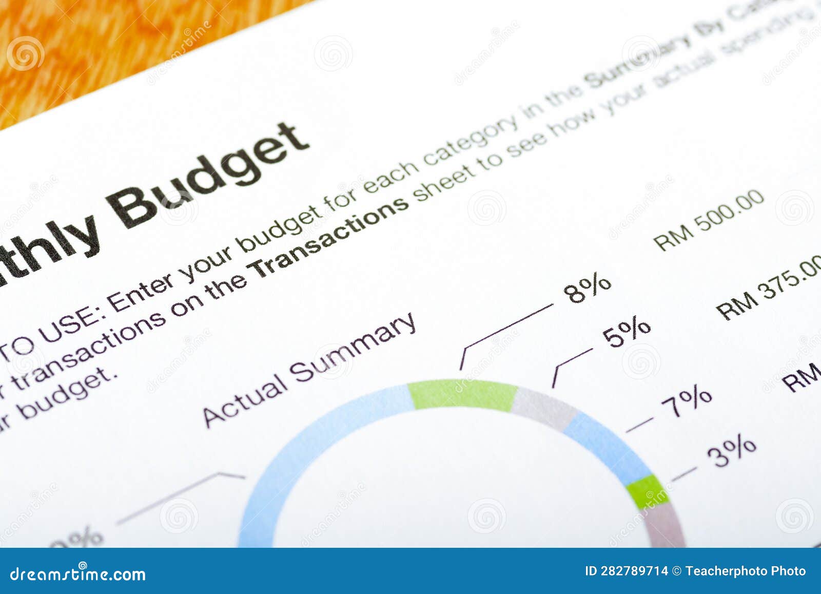 A Close-up View of the Phrase "budget" Exemplifying the Concept of Wise ...