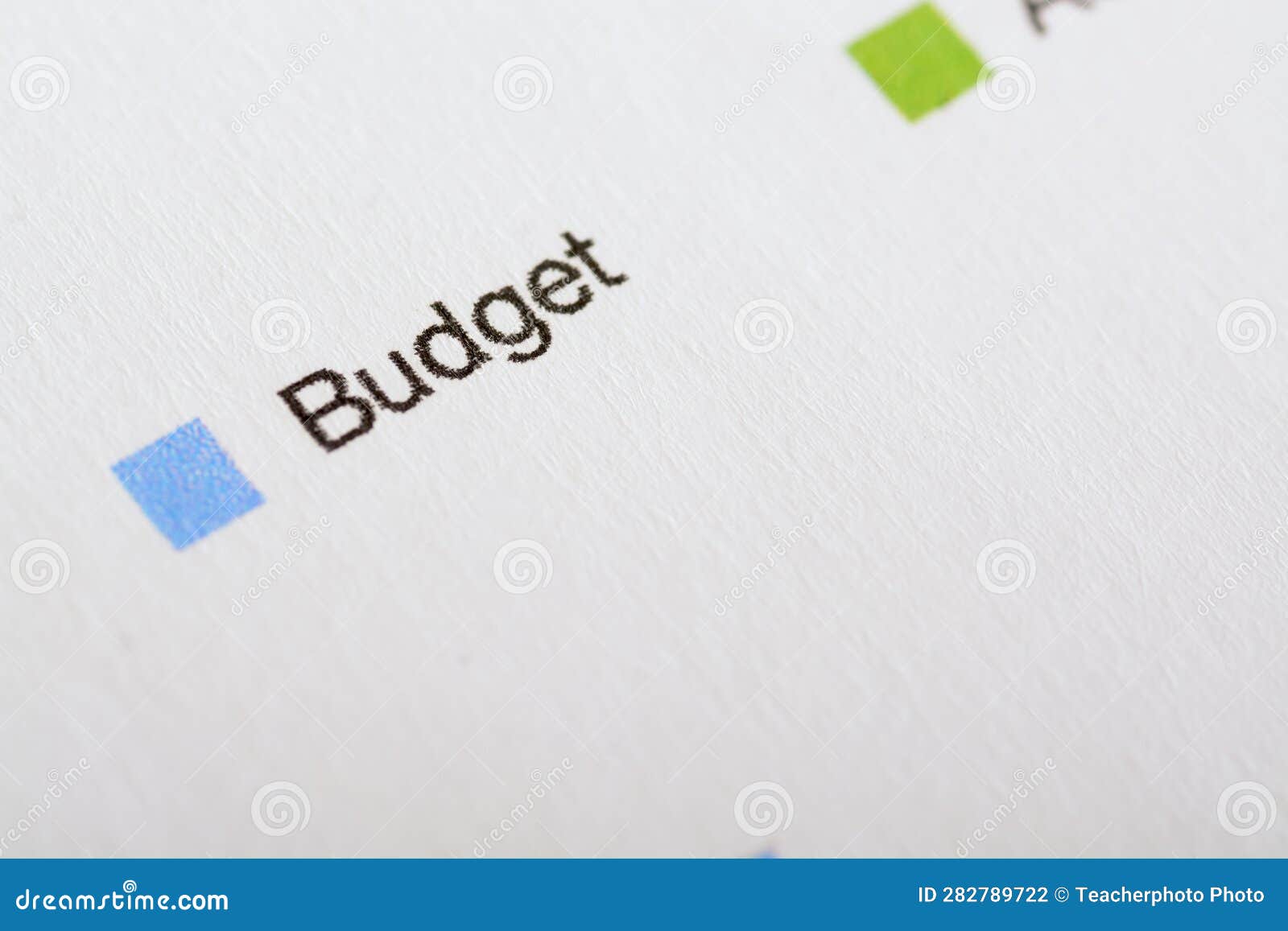 A Close-up View of the Phrase "budget" Exemplifying the Concept of Wise ...
