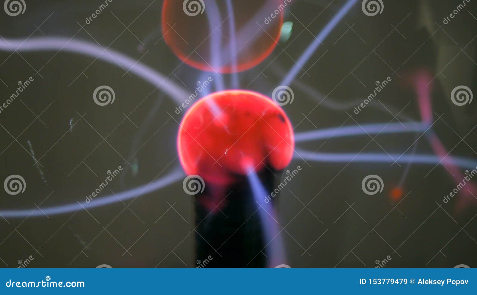 Close Up View of Plasma Ball Stock Image - Image of cell, electron ...