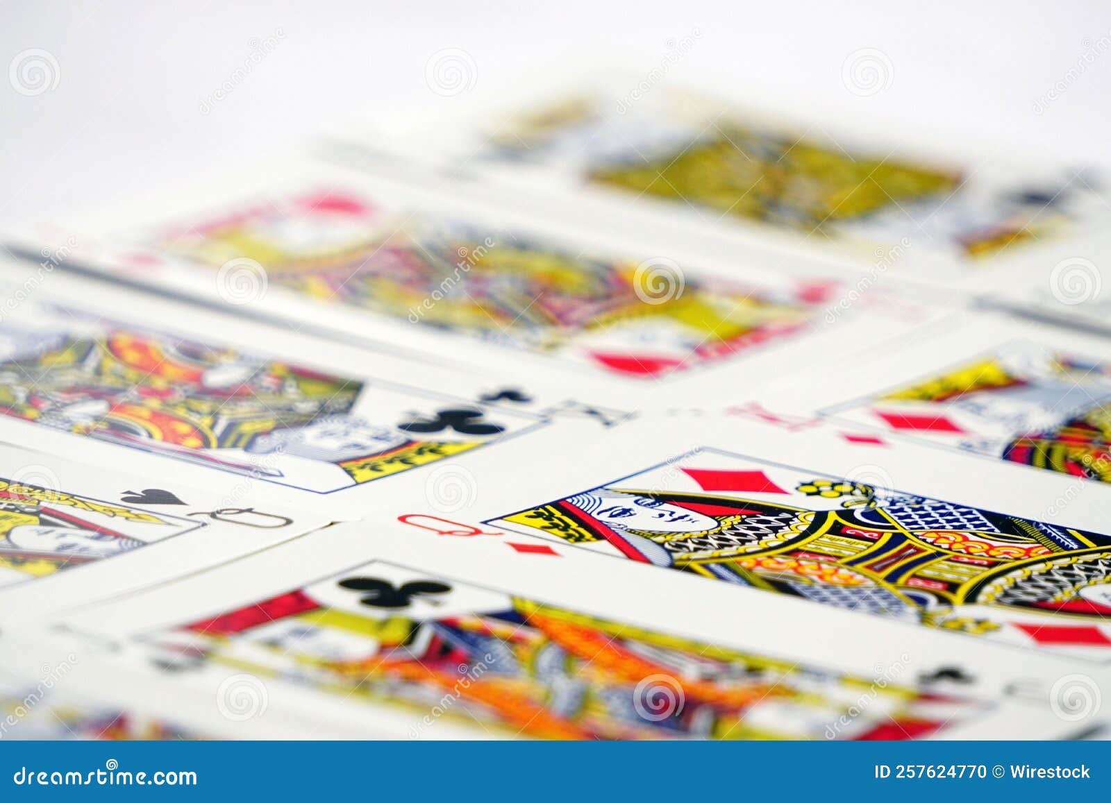 Close-up View of Playing Cards Placed Over the Surface - Game Concept ...