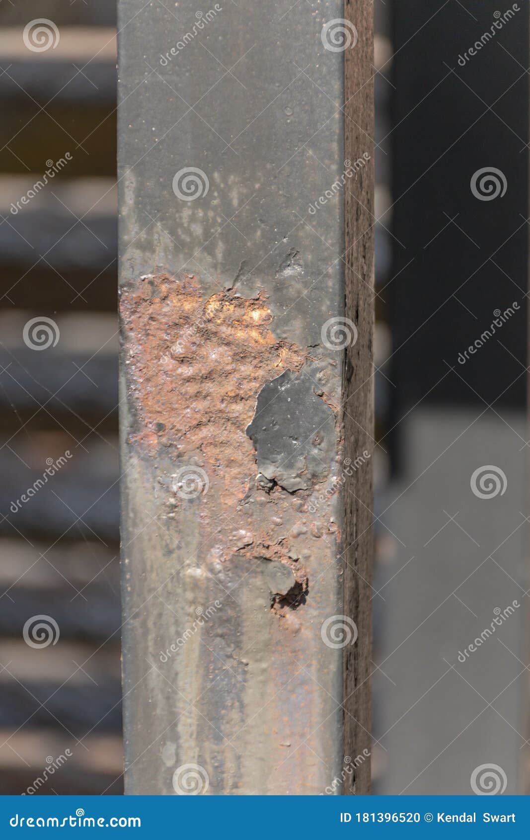Rusted Pole stock photo. Image of close, design, pattern - 181396520