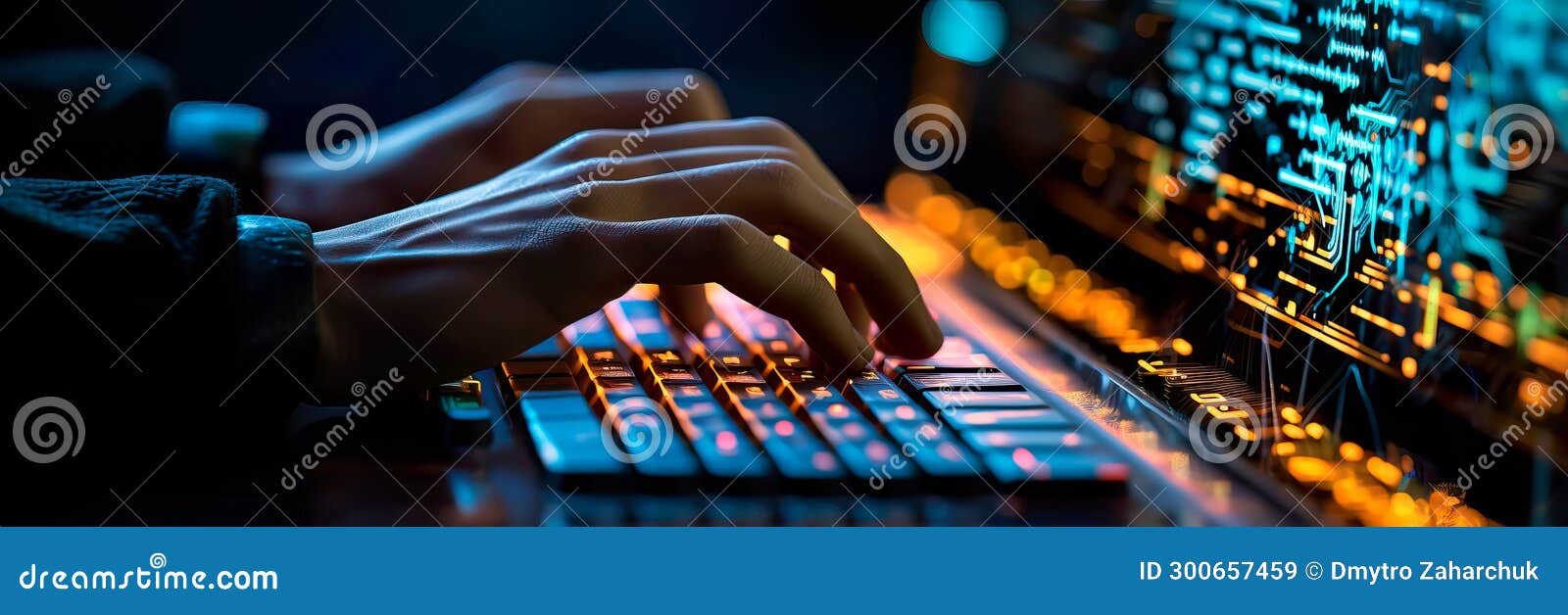 Close Up View Of A Programmerand X27s Hands Typing Lines Of Code Showcasing The Intricacies Of