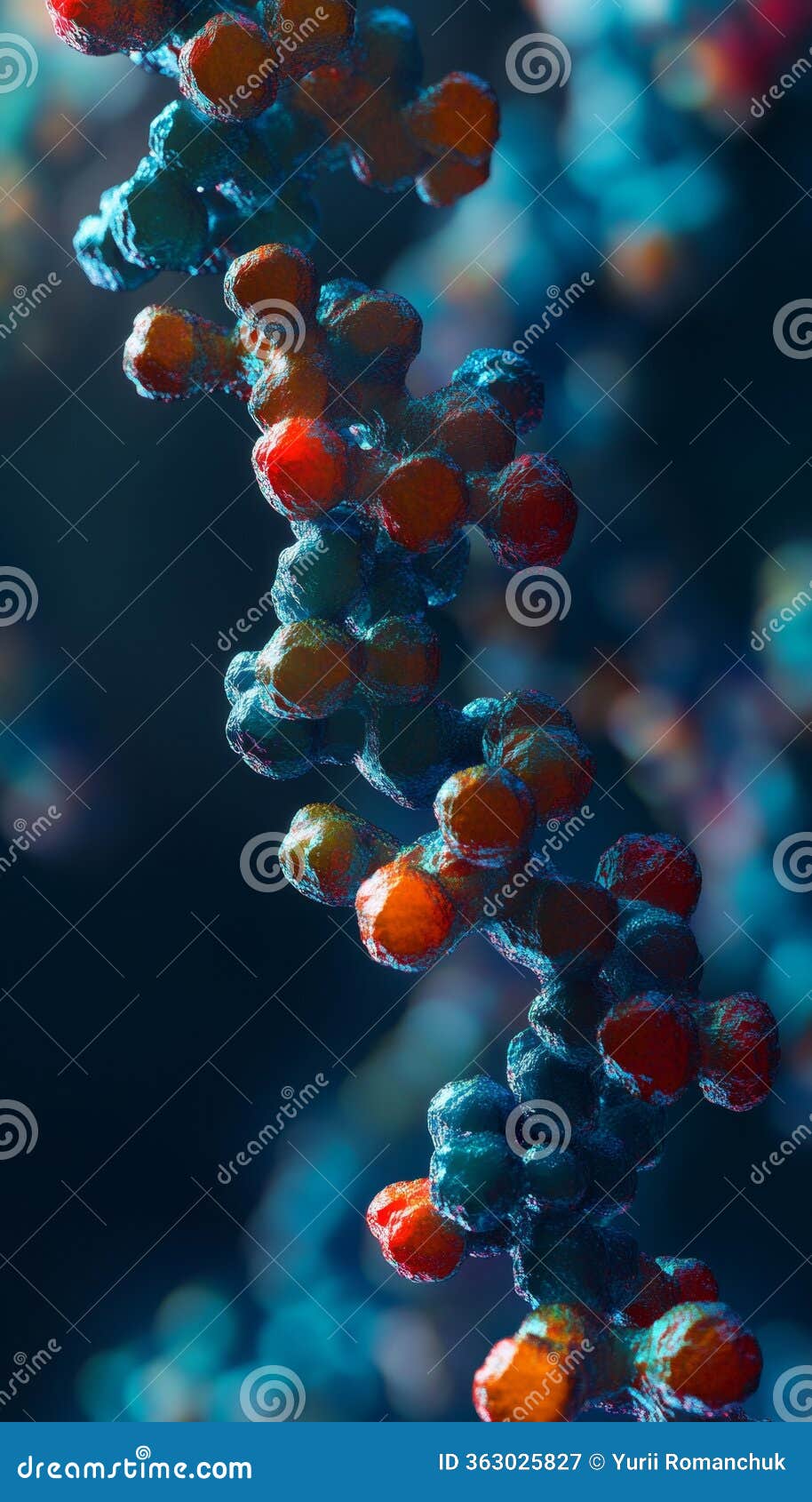 DNA Molecules Detailed Visualization Of Genetic Structures For ...