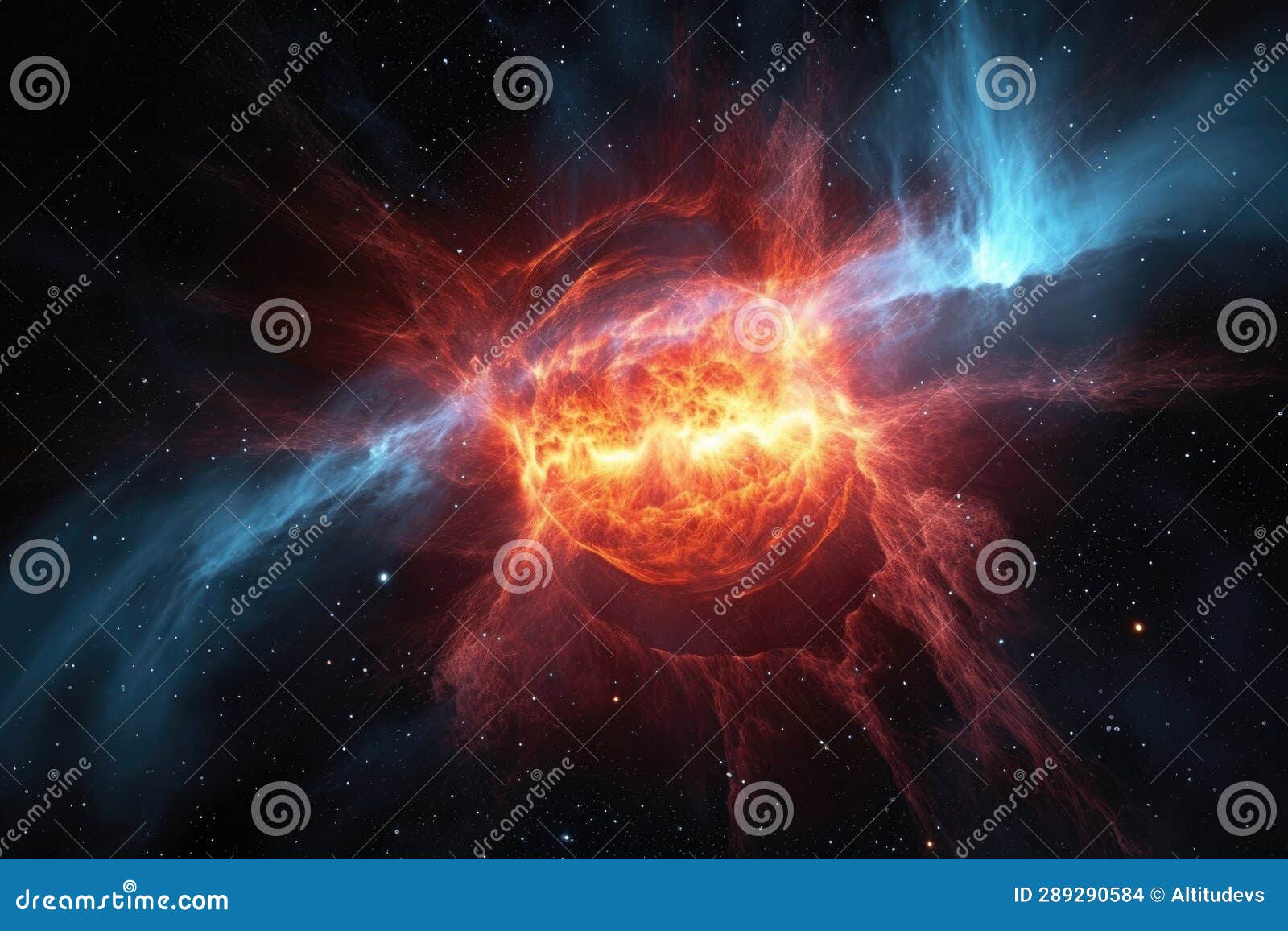 A Close-up View of a Protostar within the Nebula Stock Photo - Image of ...