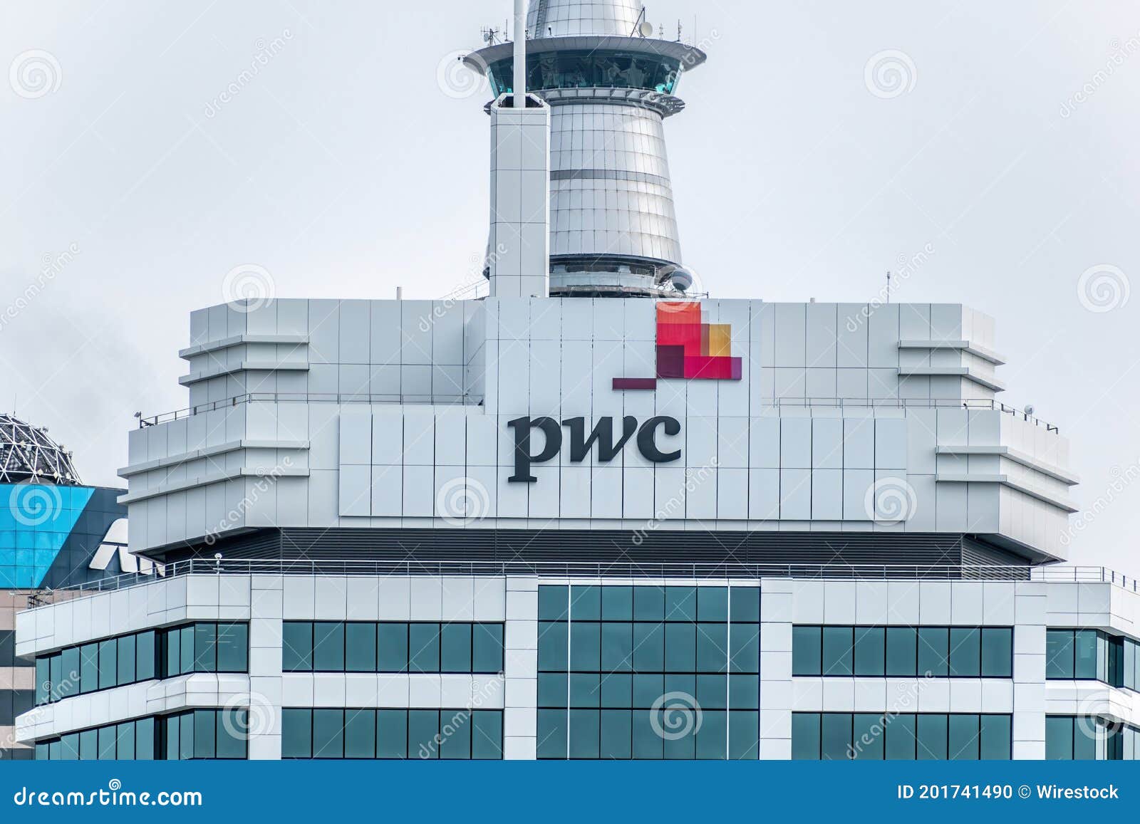 View of PWC building sign editorial image. Image of logotype - 201741490