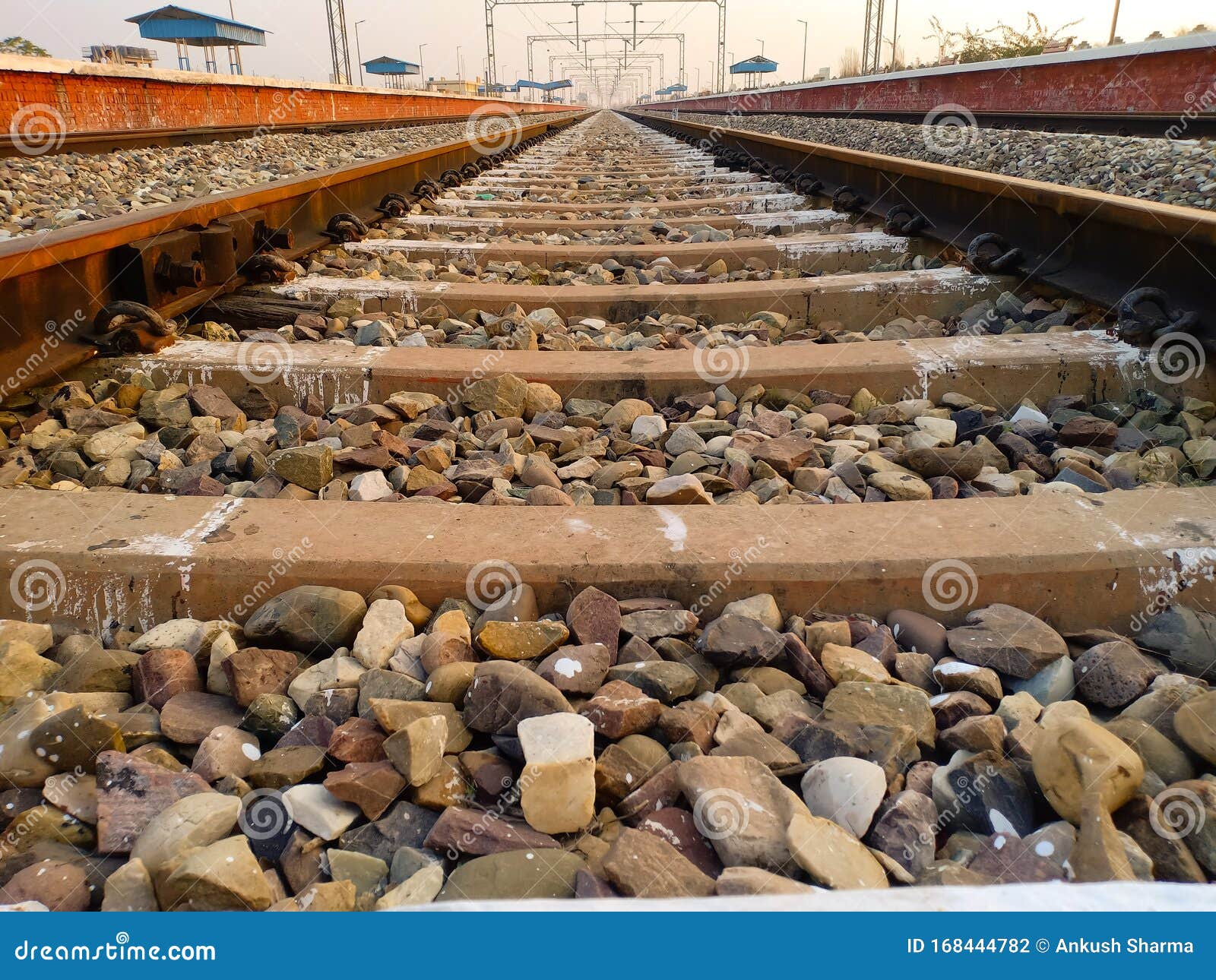 View Of Rail Tracks And Platforms. Royalty-Free Stock Photography ...