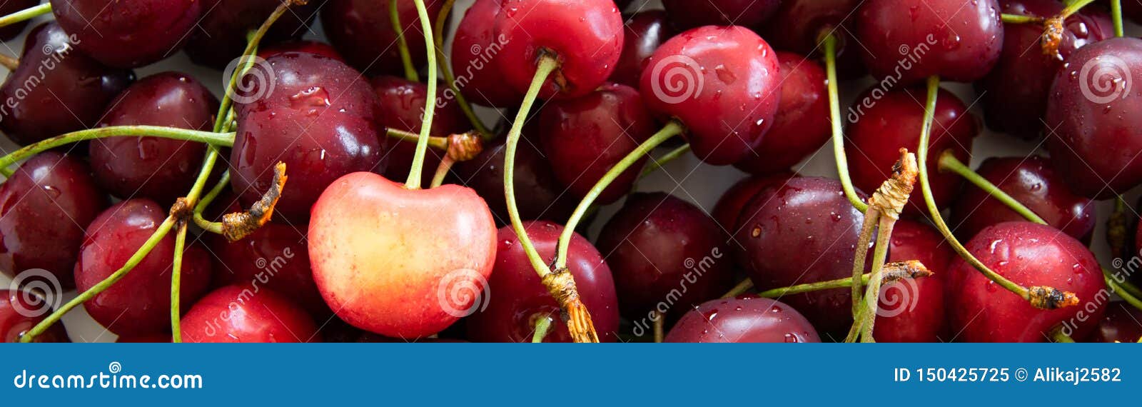 Close Up View of Raw Cherries Stock Image - Image of healthy, eating ...