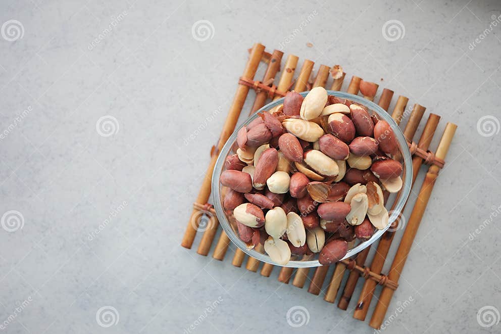 Close-Up View of Raw Shelled Peanuts for Culinary Use Stock Photo ...