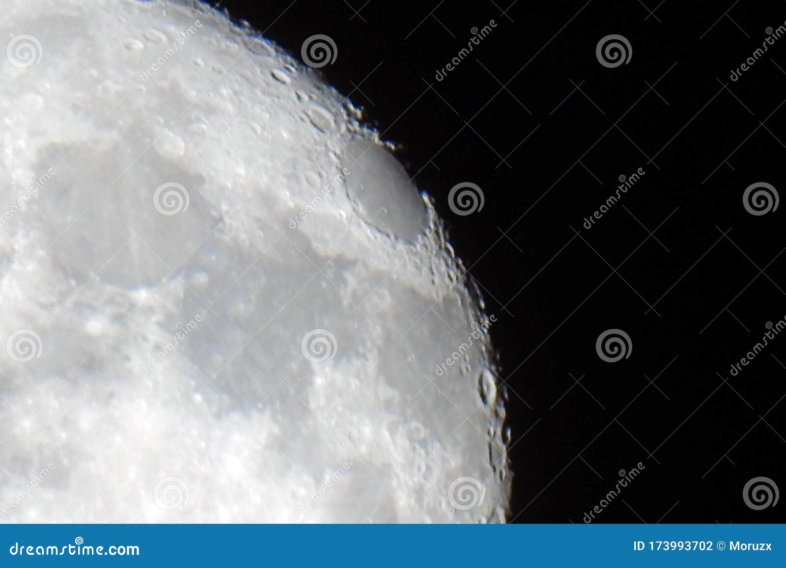 Close Up View of Real Moon Lunar Surface Stock Photo - Image of earth ...