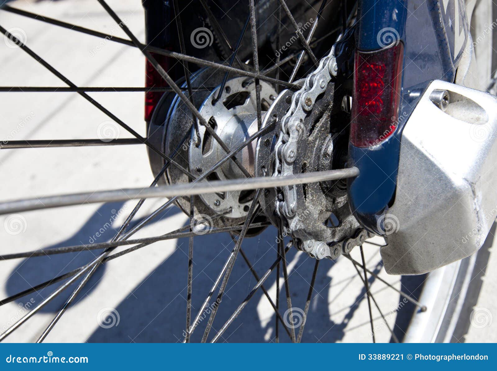 Close Up View of Rear Bicycle Wheel Stock Image - Image of green, view ...
