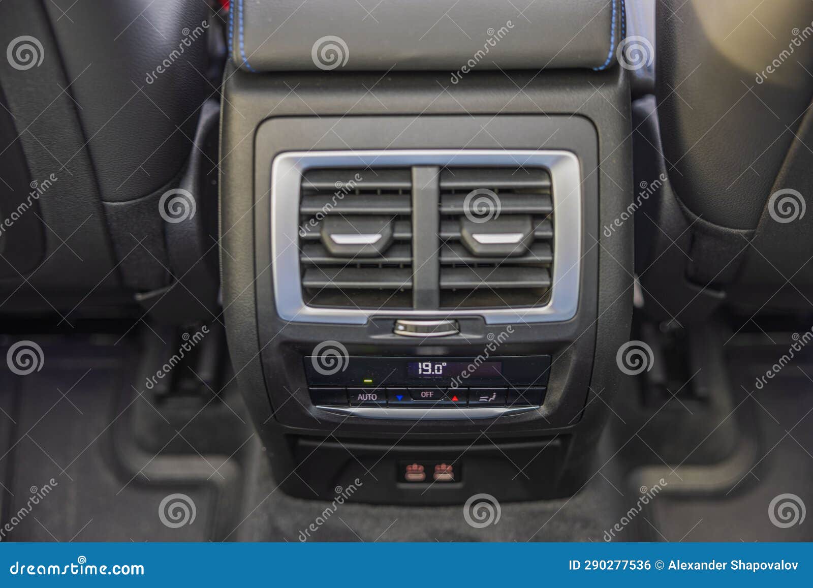 Close-up View of Rear Dual-zone Climate Control of New Car. , Stock ...