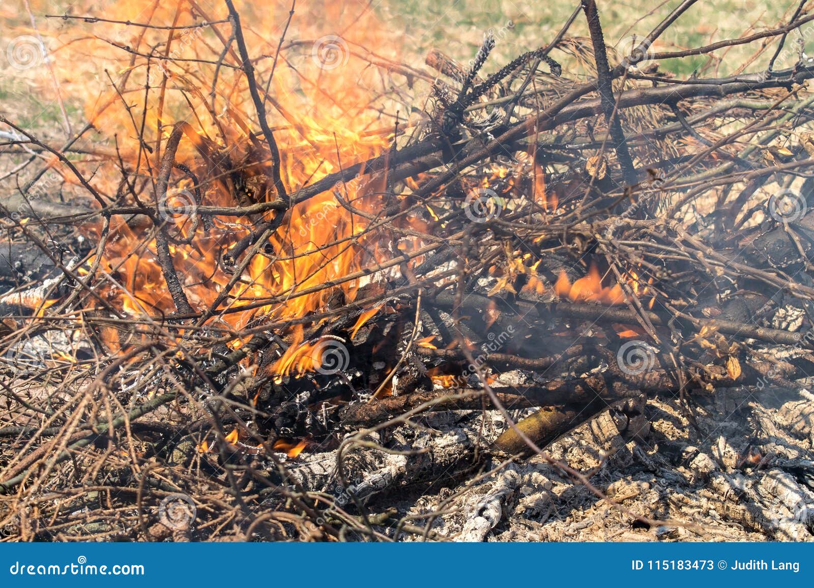 Close Up View of a Red Hot Backyard Fire Stock Image - Image of burning ...