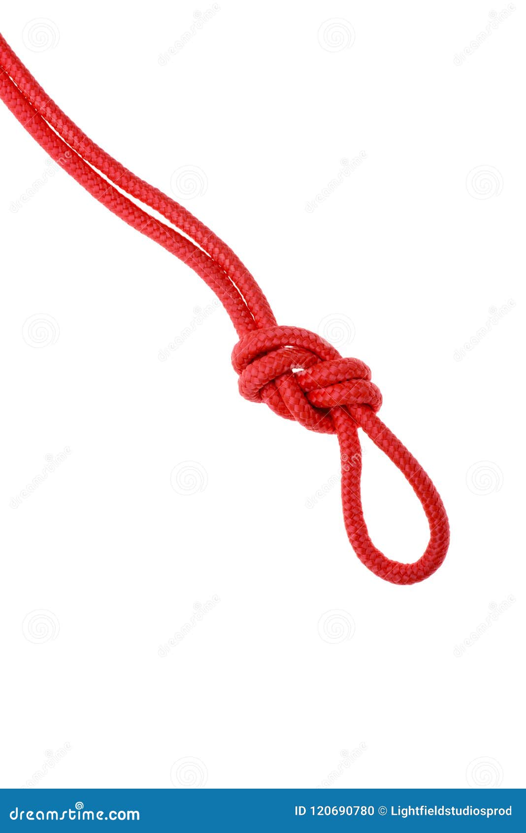 Close-up View of Red Rope with Loop Stock Photo - Image of long, cable ...