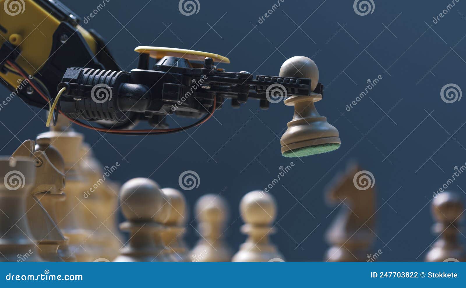 Close-up View of Robot Playing Chess Stock Photo - Image of futuristic ...