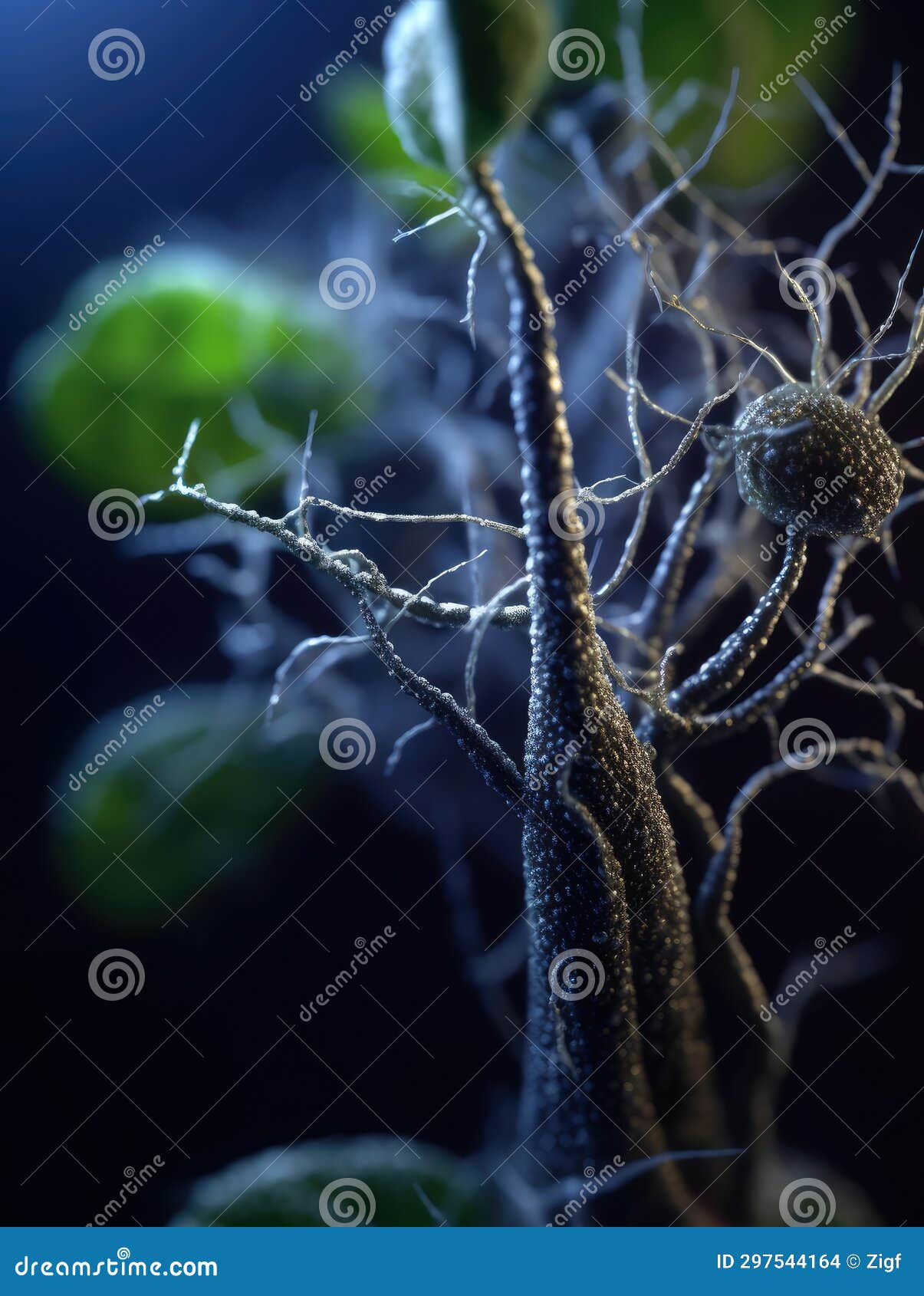 Close-up View of Root System of Plant, with Several Small Roots Visible ...