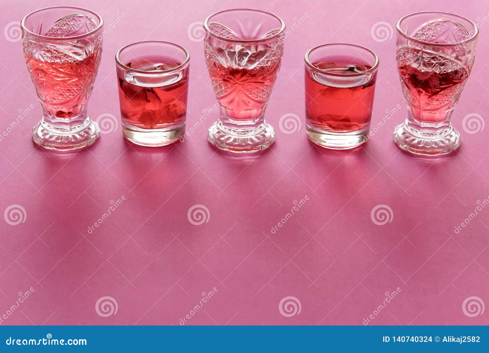 Close Up View of Rose Refreshment Drinks Stock Photo - Image of fresh ...