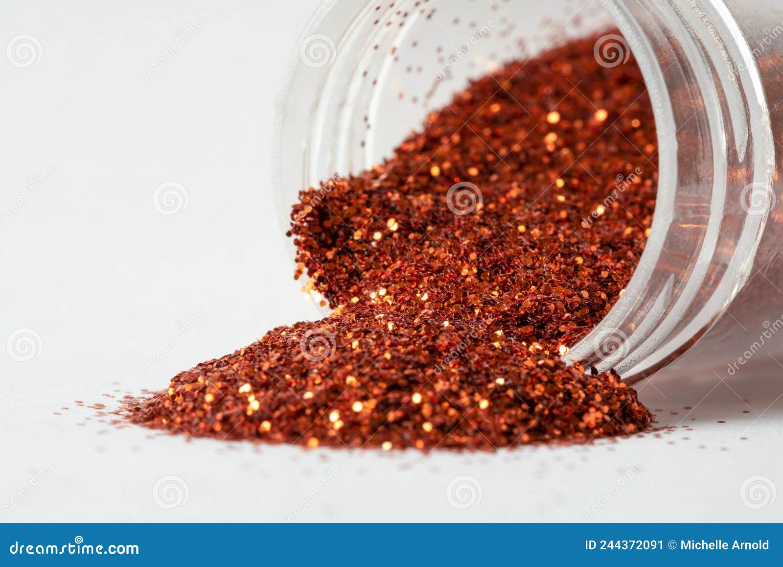 Rust Orange Glitter Spilled from a Jar Stock Image - Image of rust ...