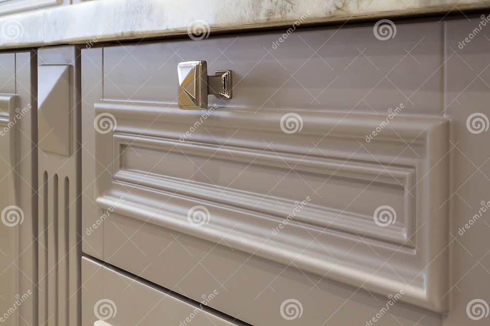 Close-up View of Sample of Decorative Element of Kitchen Drawer ...
