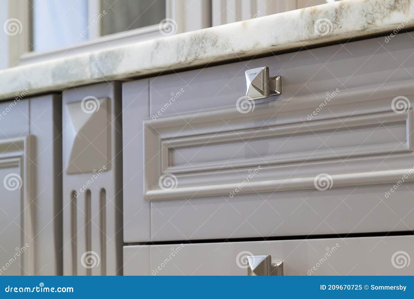 Close-up View of Sample of Decorative Element of Kitchen Drawer ...