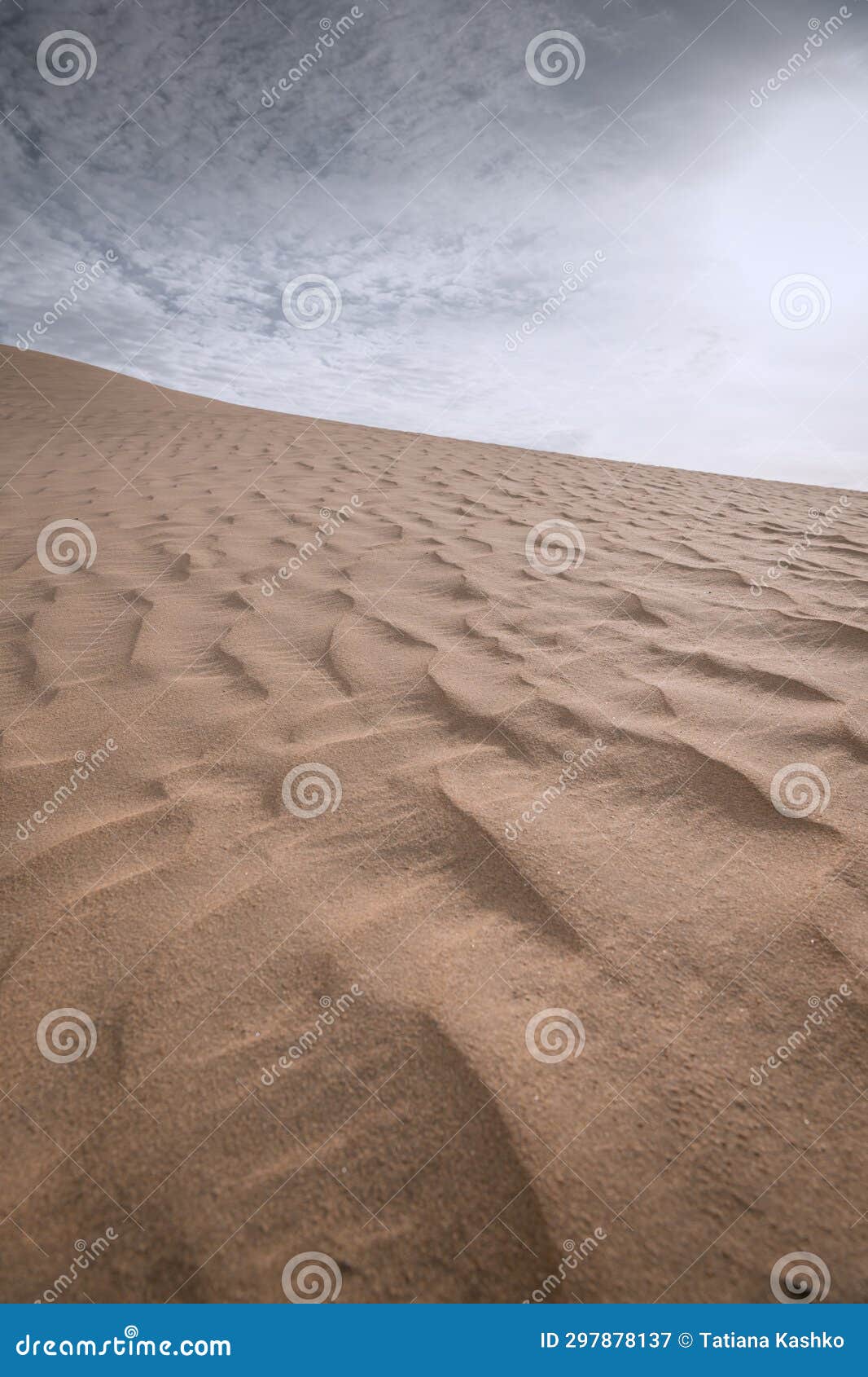 Close Up View on Sand Waves Created by Wind in Desert of Inner Mongolia ...