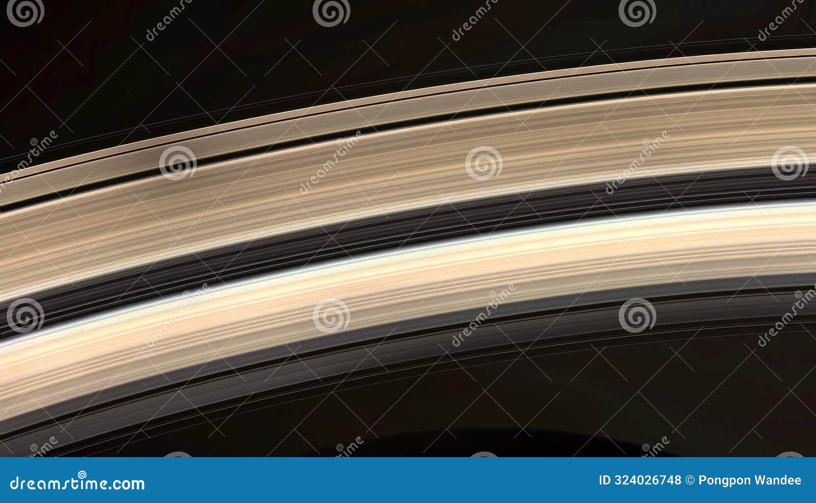 Saturn With Rings In Deep Space, Solar System With Stars. Gaseous ...
