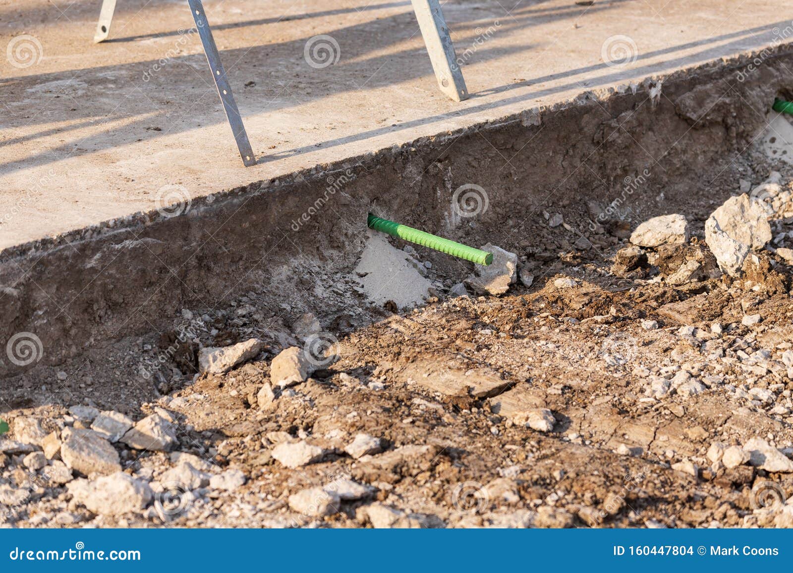 Close Up View of a Section of Road Being Repaired Stock Photo - Image ...