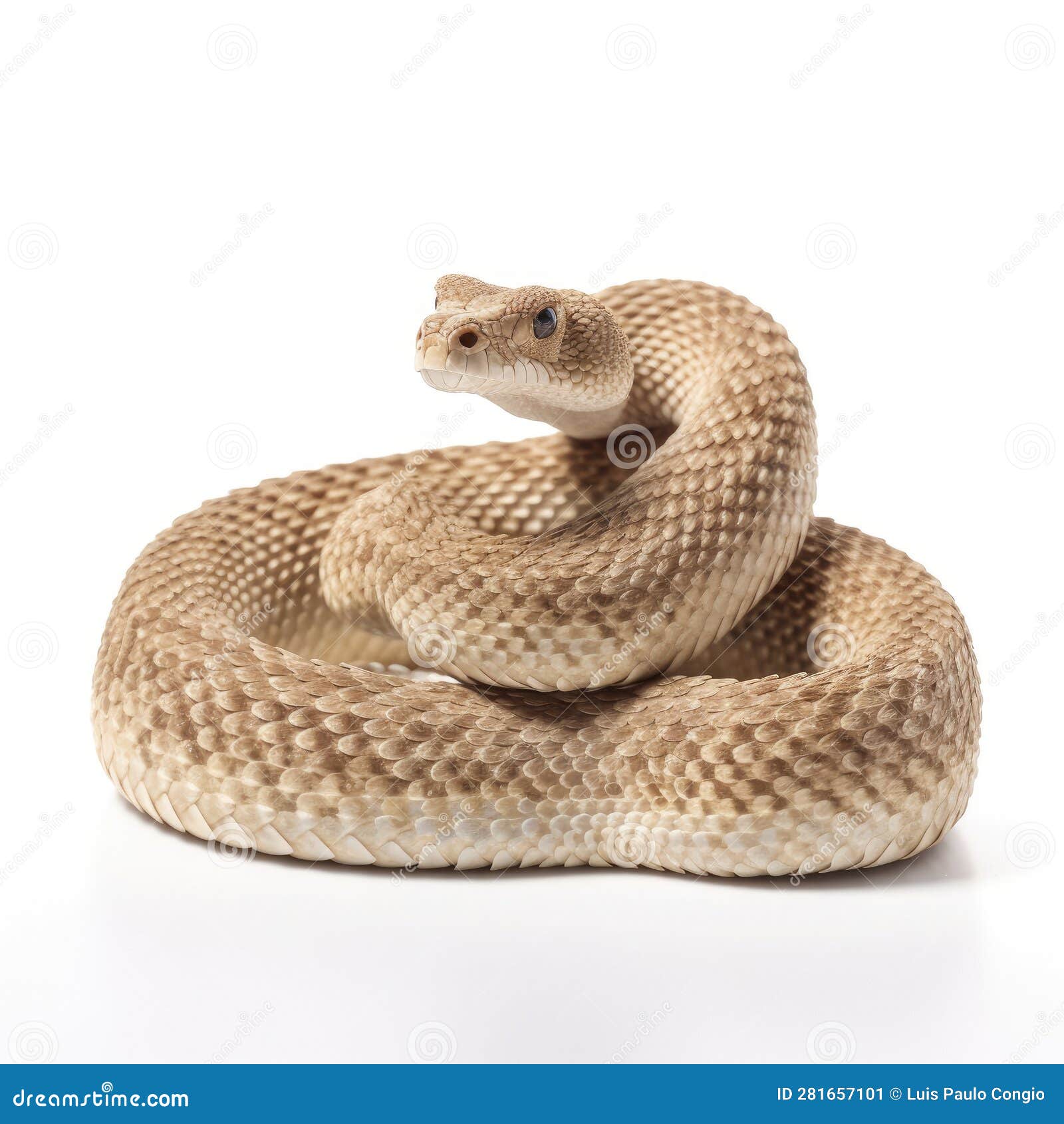 A Close-up View of a Serpent, Rattlesnake Stock Illustration ...