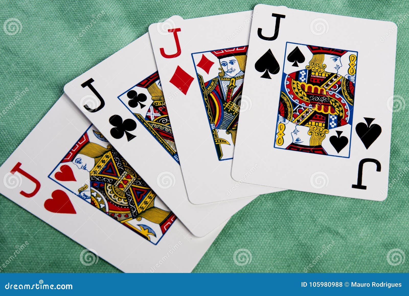 Four jacks stock photo. Image of entertainment, lucky - 105980988